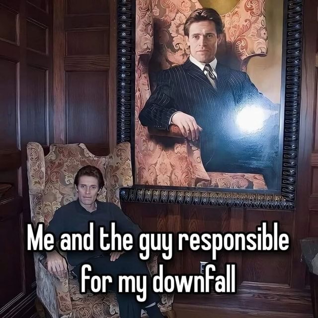Me and the he guy responsible For my downfall - iFunny