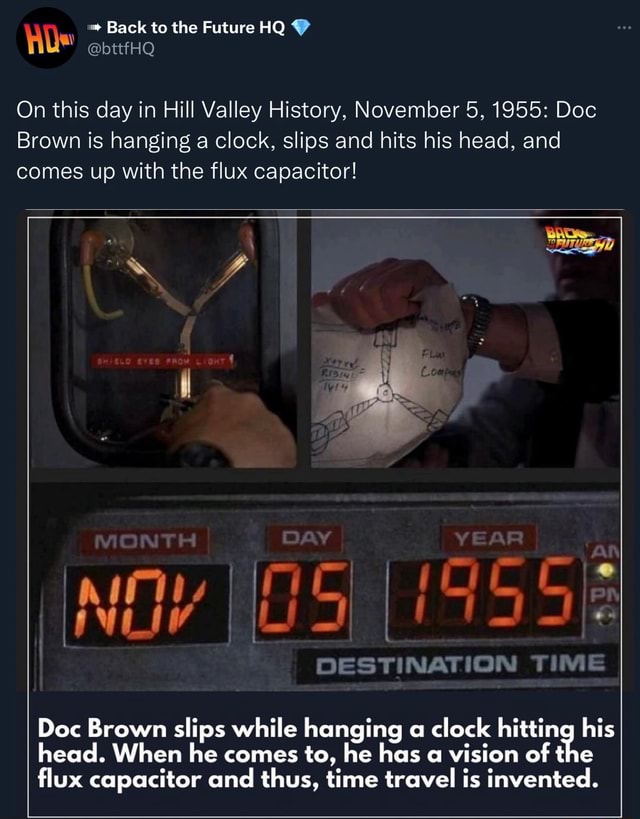 WOe Back to the Future HQ @ @bttfHQ On this day in Hill Valley History ...