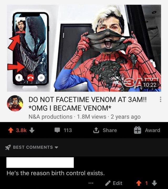 DO NOT FACETIME VENOM AT *OMG I BECAME VENOM* productions 1.8M views ...