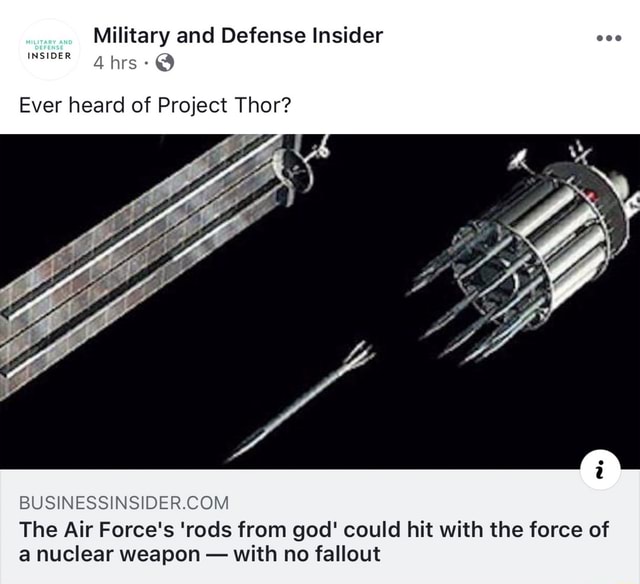 Military and Defense Insider tl hrs - Q INS‘DER Ever heard of Project ...