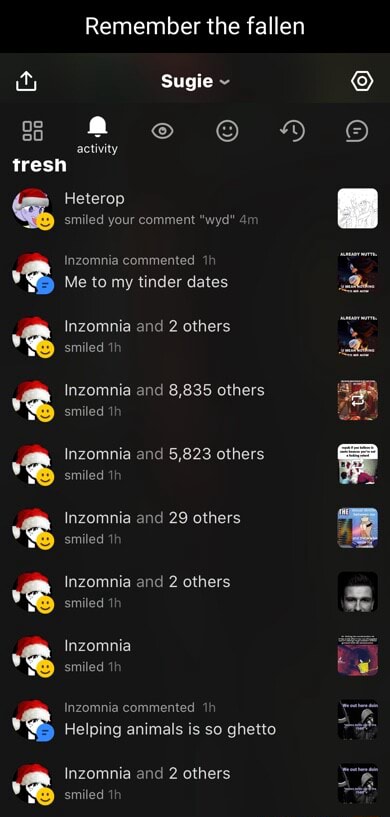 Remember the fallen Sugie activity tresh Heterop HAAAAAAAAAA smiled ...