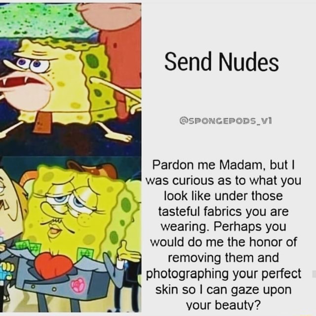 Pardon me Madam. but I was curious as to what you look like under those ...