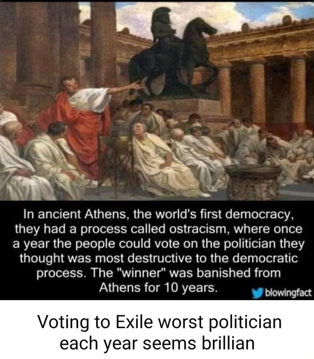 . SM In ancient Athens, the world's first democracy, they had a process ...