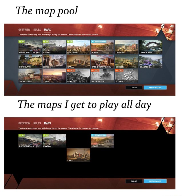 The map pool OVERVIEW RULES MAPS The Quick Match map pool will change ...