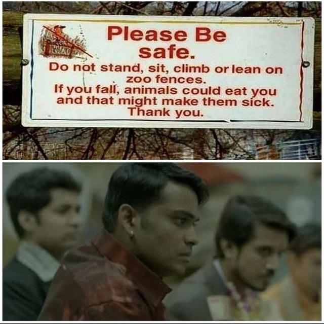 Be safe. Do not stand, sit, zoo climb fences. orlean on zoo fences. if ...