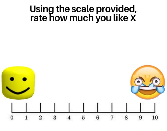 Roblox oof to emoji - Using the scale provided, rate how much you like ...