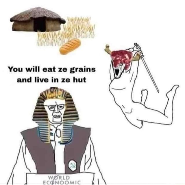 You will eat ze grains and live in ze hut - iFunny