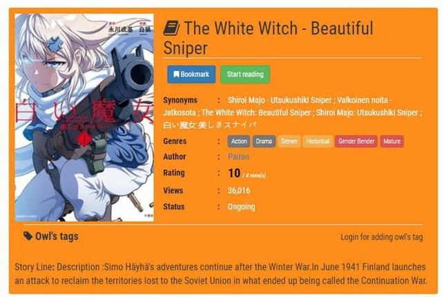 & The White Witch - Beautiful Sniper Majo Utsukushiki Sniper Vaikoinen ...