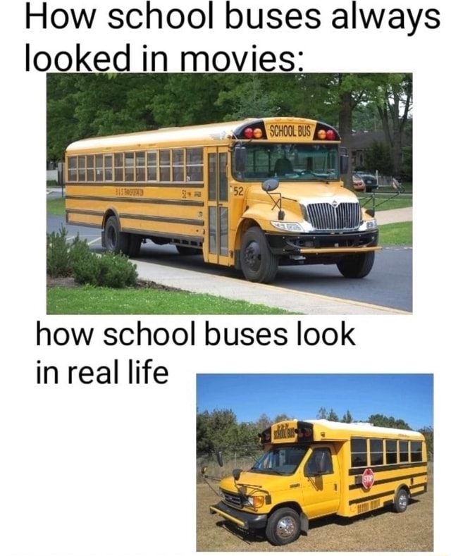 How school buses always how school buses look in real life - iFunny