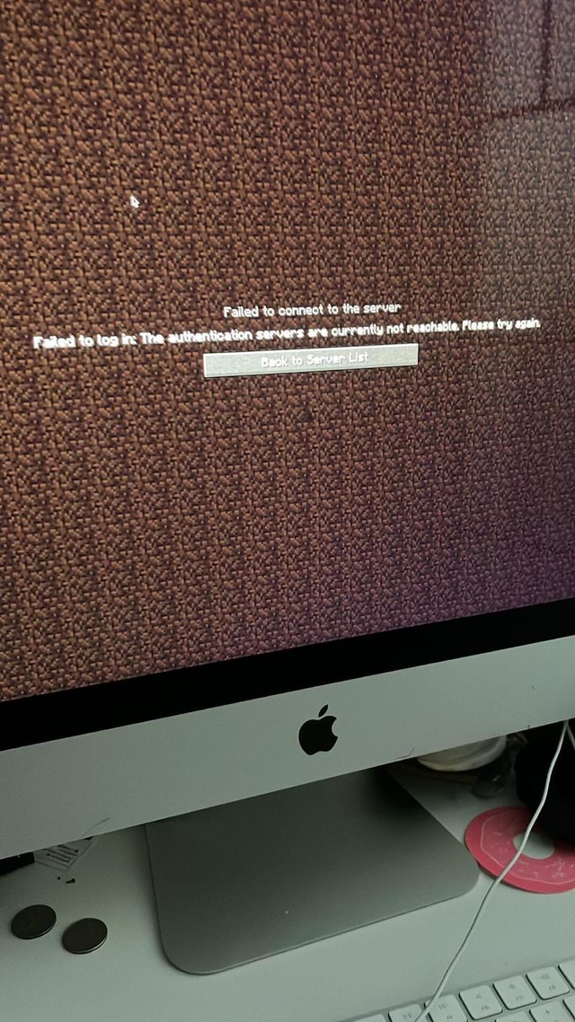 Failed ta cannect to the server Falled to log ix The authentication servers are currently not ...