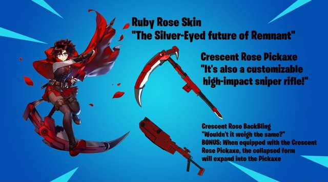 Ruby Rose Skin "The Silver-Eyed future of Remnant" Crescent Rose ...