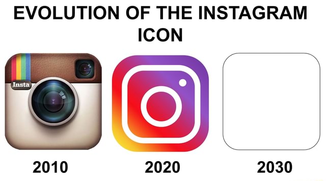 EVOLUTION OF THE INSTAGRAM ICON 2010 2030 - iFunny