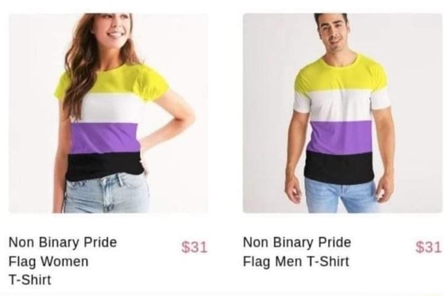 Non Binary Pride Flag Women T-Shirt Non Binary Pride Flag Men T-Shirt ...