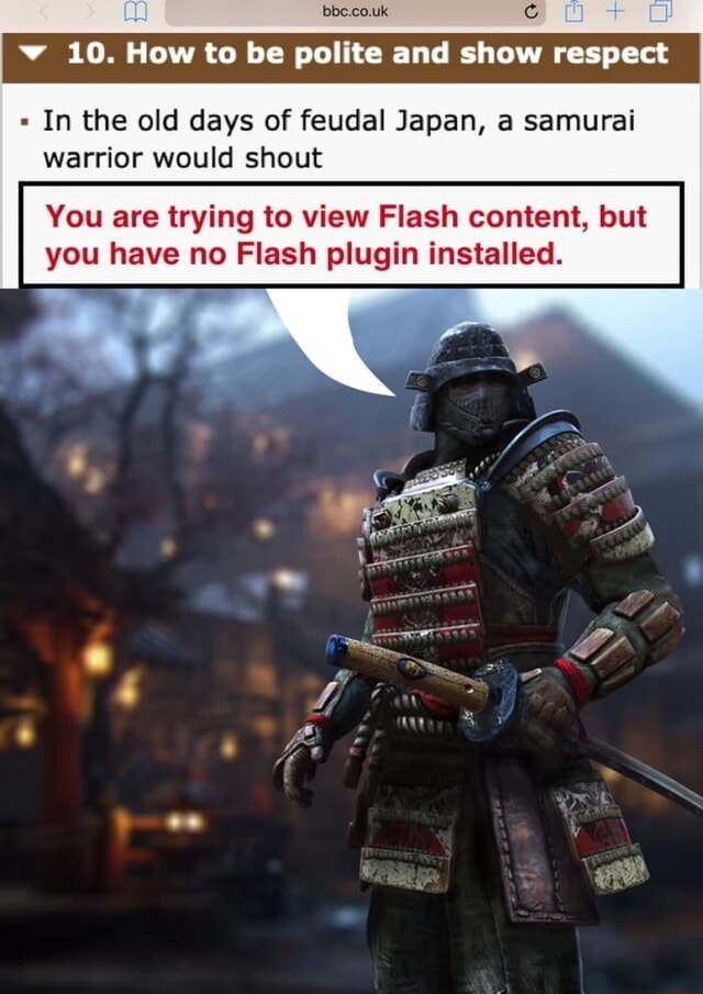 Bbc vv 10. How to be polite and show respect In the old days of feudal ...