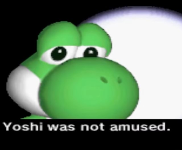 Yoshi was not amused. - iFunny
