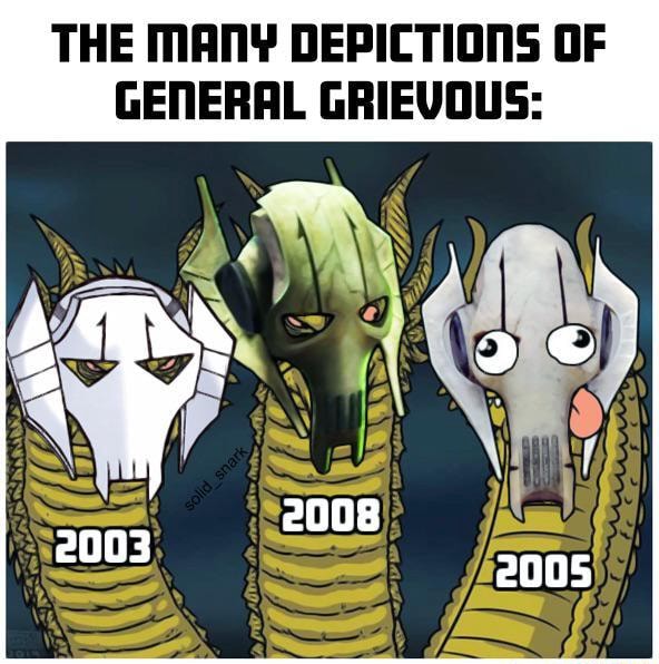 THE MANY DEPICTIONS OF GENERAL GRIEVOUS: - iFunny