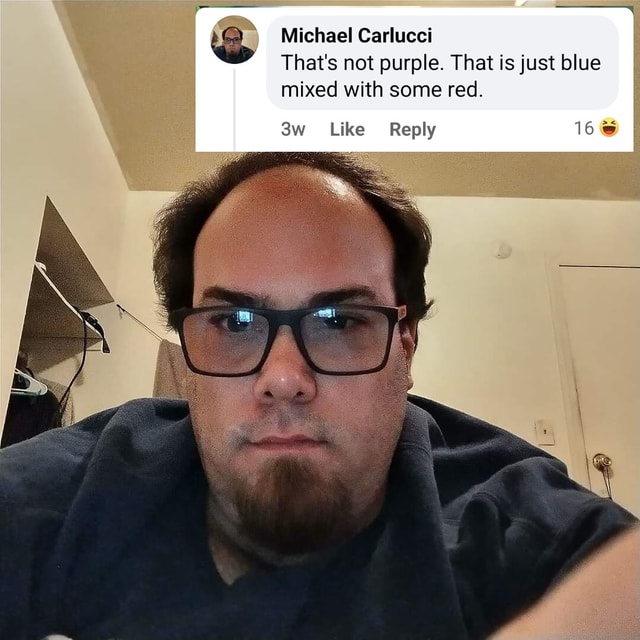 Michael Carlucci That's not purple. That is just blue mixed with some ...