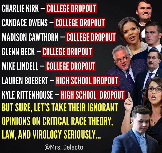 Charlie Kirk College Dropout Candace Owens College Dropout Madison