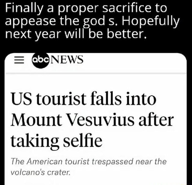 Finally a proper sacrifice to appease the god s. Hopefully next year ...