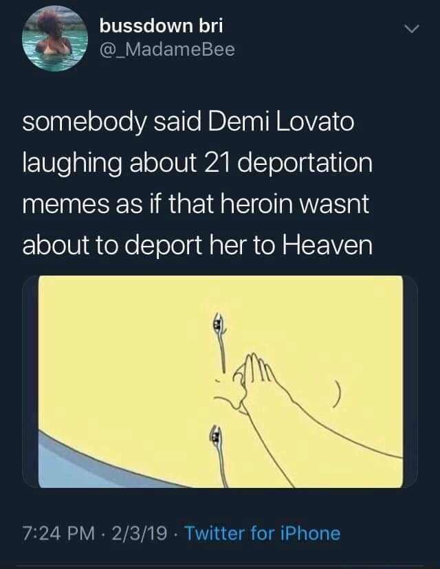 Somebody said Demi Lovato laughing about 21 deportation memes as if ...