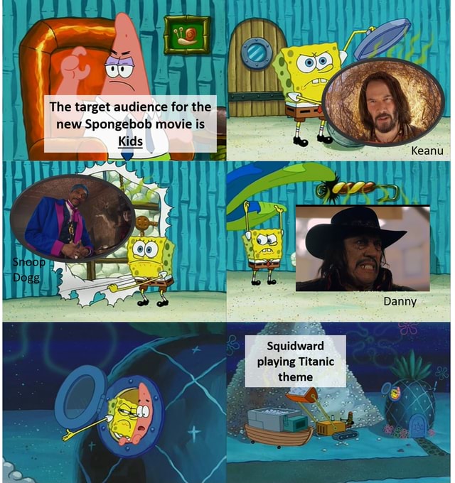 The target audience for the new Spongebob movie is Squidward playing ...
