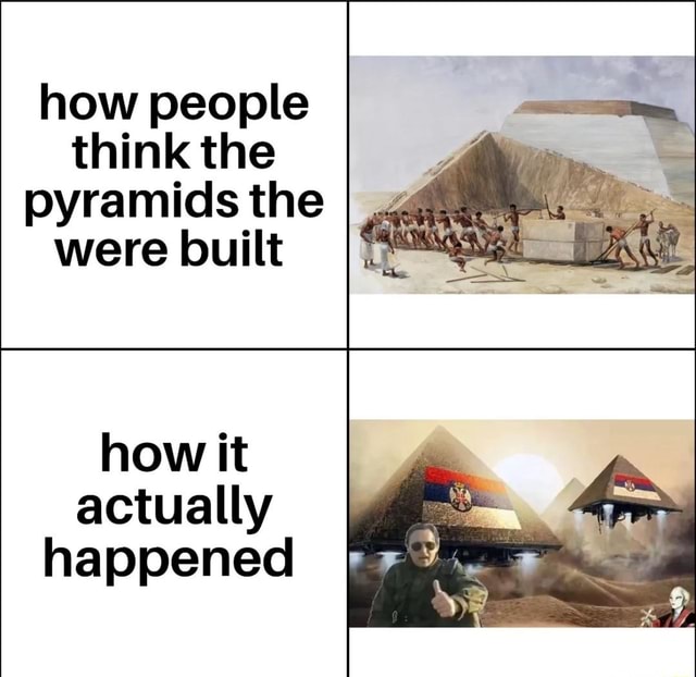 How people think the pyramids the were built how it actually happened ...