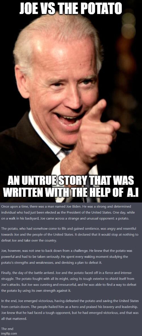 JOE VS THE POTATO 4 AN UNTRUE STORY THAT WAS WRITTEN WITH HELP OF Al ...