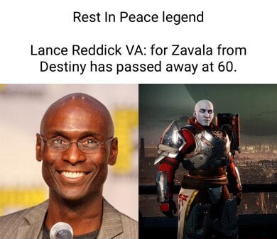 Rest In Peace legend Lance Reddick VA: for Zavala from Destiny has ...