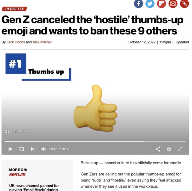 Gen Z canceled the 'hostile' thumbs-up emoji and wants to ban these 9 ...