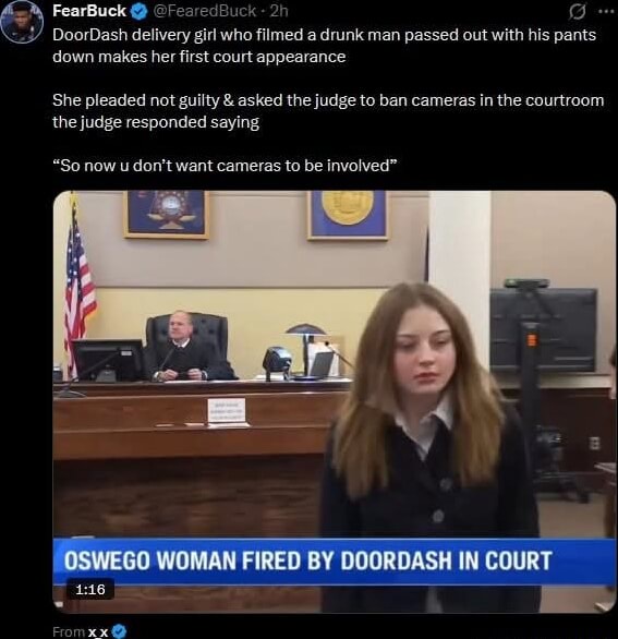 FearBuck @ Buck 2 DoorDash delivery girl who filmed a drunk man passed ...