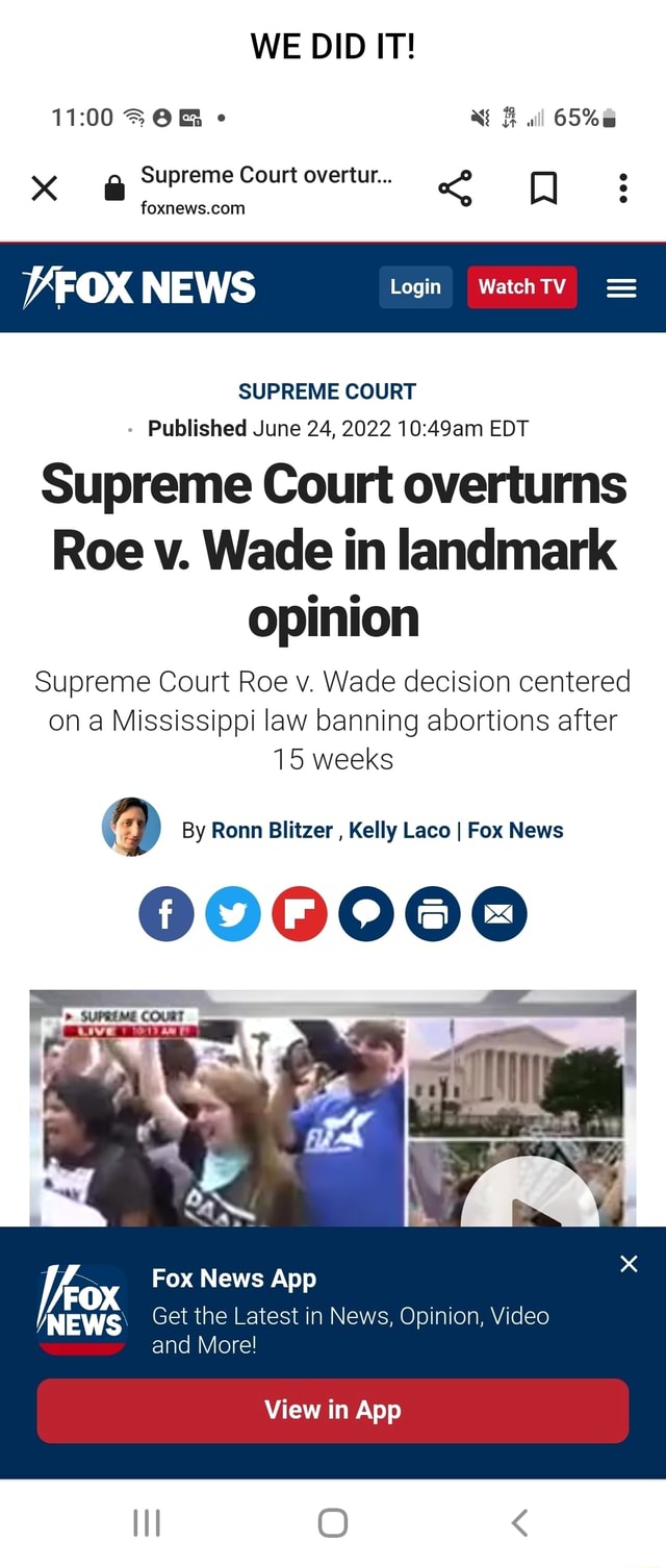 WE DID IT! Supreme Court overtur... x @rP