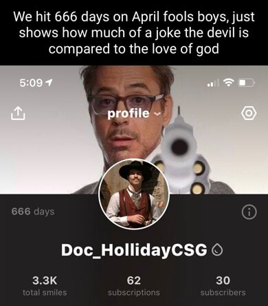 We hit 666 days on April fools boys, just shows how much of a joke the ...