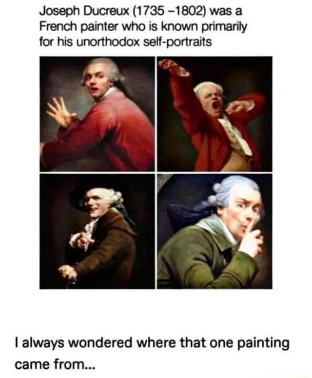 Joseph Ducreux (1735 -1802) was a French painter who is known primarily ...