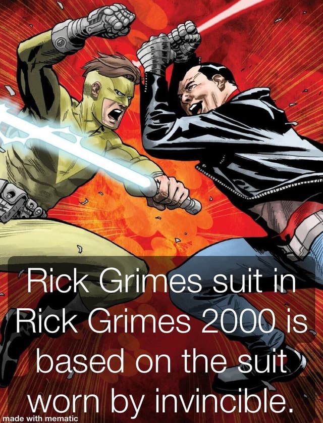 Rick Grimes Suit I Rick Grimes 2000 Is Based On The Suit Worn By Invincible Ifunny