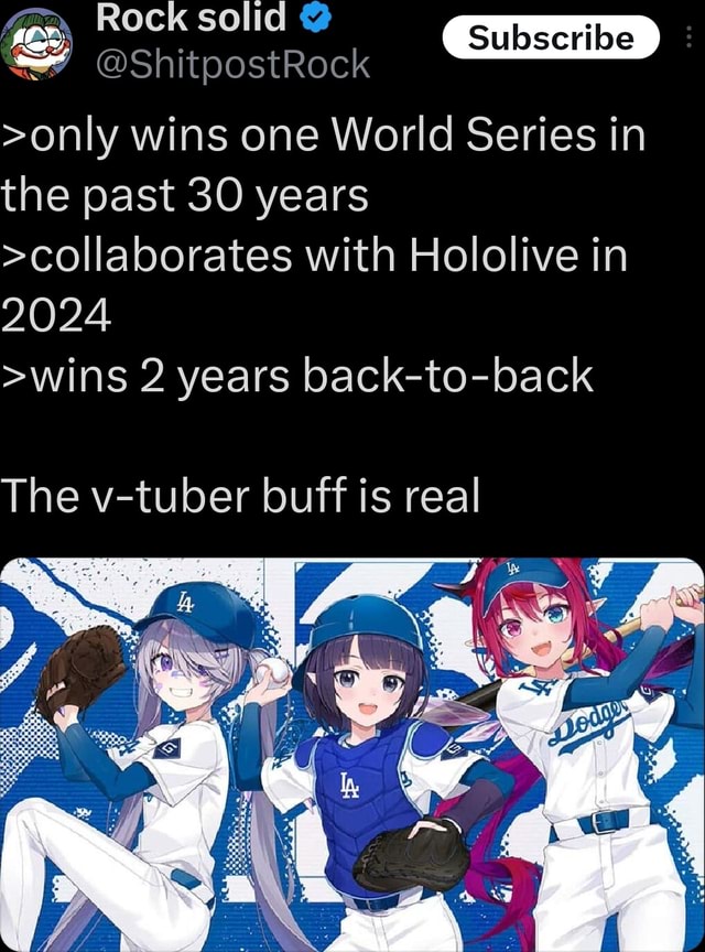 Rock solid @ @ShitpostRock >only wins one World Series in the past 30 ...