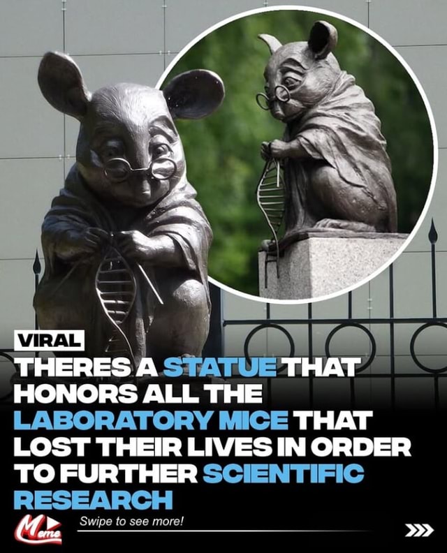 TATUE THA HONORS ALL THE LABORATORY MICE THAT LOST THEIR LIVES IN ORDER ...