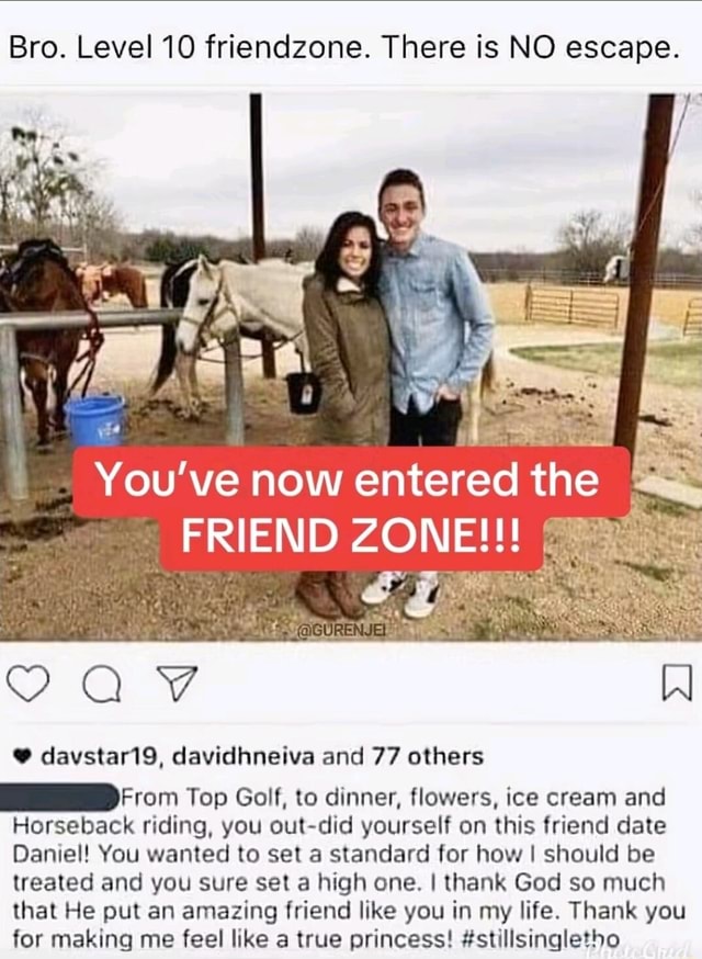 Bro. Level 10 friendzone. There is NO escape. I You've now entered the FRIEND ZONE!!! davstar19 ...