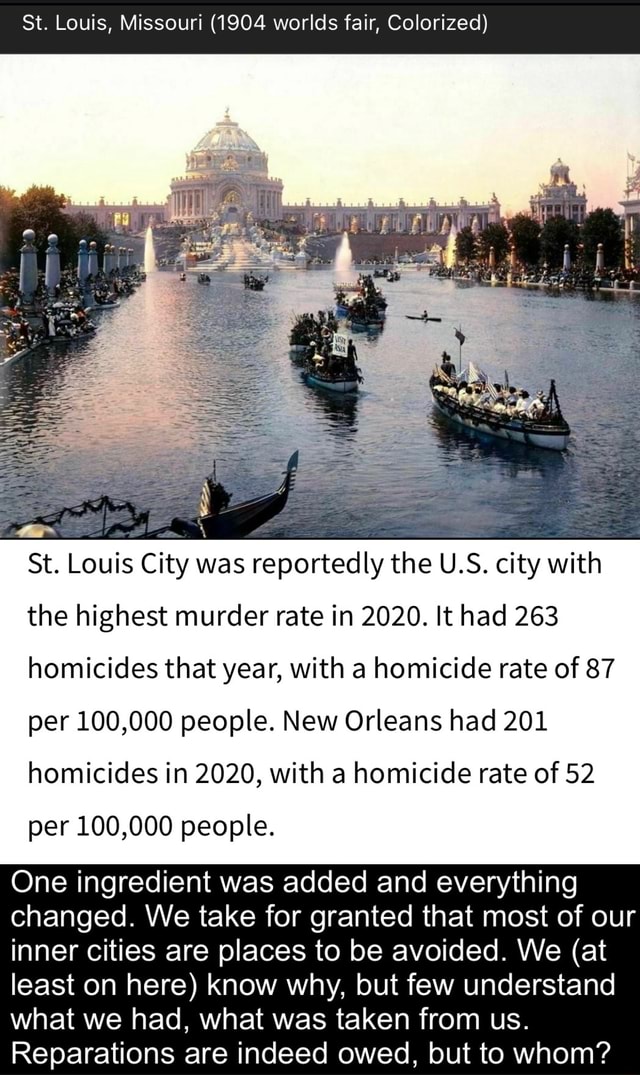 St. Louis, Missouri (1904 worlds fair, Colorized) we St. Louis City was ... St. Louis, Missouri (1904 worlds fair, Colorized) we St. Louis City was ...