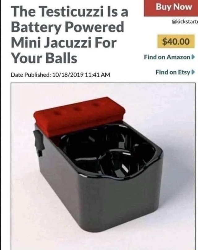 Buv Now The Testicuzzi Is a Battery Powered @kickstart Mini Jacuzzi For ...