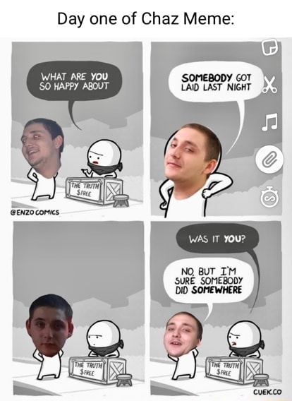 Day one of Chaz Meme: WHAT ARE YOU SO HAPPY ABOUT WAS IT YOU? DID ...