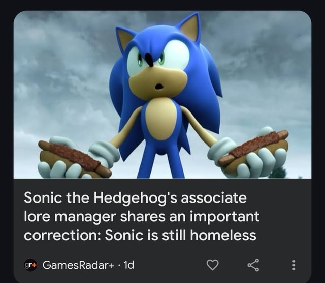 Sonic the Hedgehog's associate lore manager shares an important ...