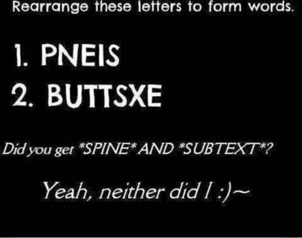 Rearrange these letters to form words. PNEIS 2. BUTTSXE Did you get ...