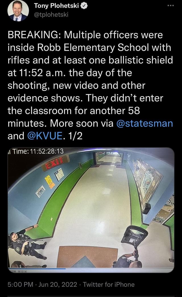 BREAKING: Multiple officers were inside Robb Elementary School with ...