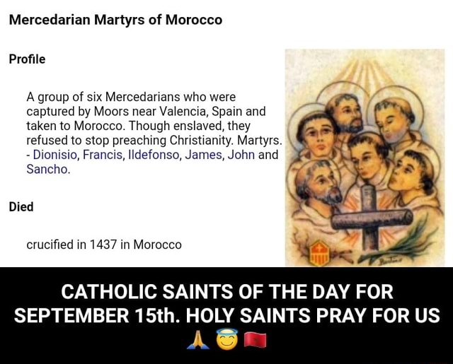 Mercedarian Martyrs of Morocco Profile A group of six Mercedarians who ...