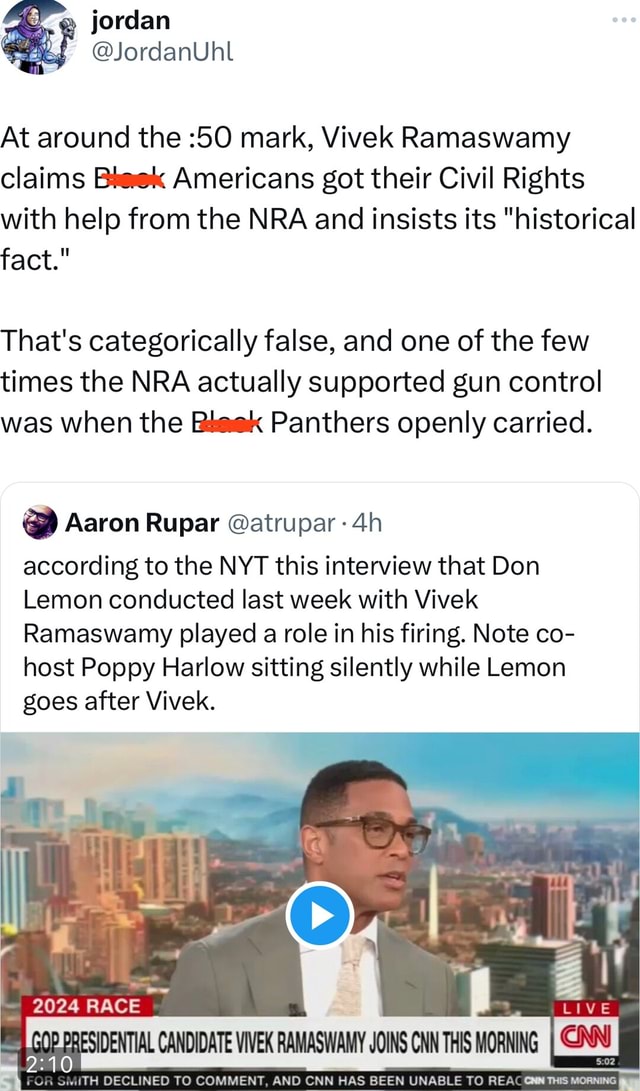 " jordan @JordanUhl At around the :50 mark, Vivek Ramaswamy claims ...