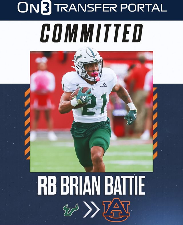 ONE) TRANSFER PORTAL COMMITTED RB BRIAN BATTIE - iFunny