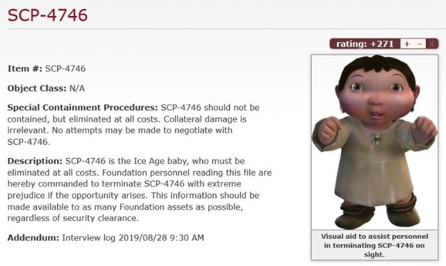 Object Class: N/A Special Containment Procedures: SCP-4746 should not ...