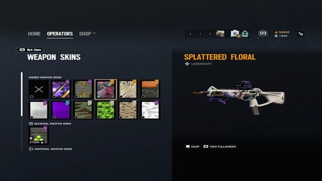 OPERATORS Storm WEAPON SKINS OWNED WEAPON SKINS SEASONAL WEAPON SKINS ...