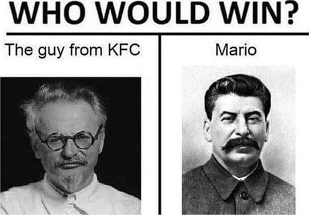 WHO WOULD WIN? The guy from KFC Mario - iFunny