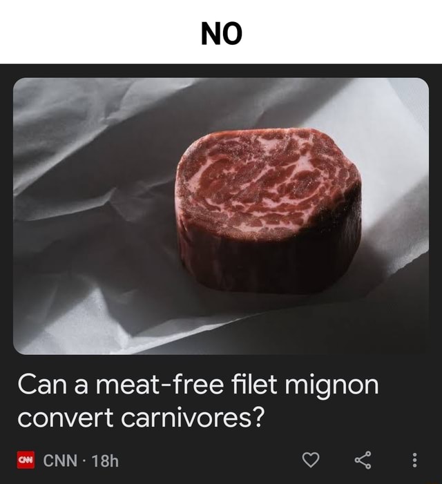 Can a meat-free filet mignon convert carnivores? CNN - iFunny
